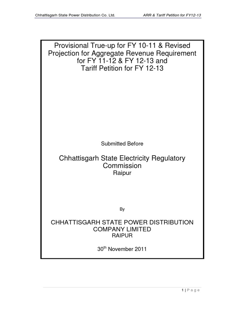 CSPDCL Report | PDF | Government Budget Balance | Tariff
