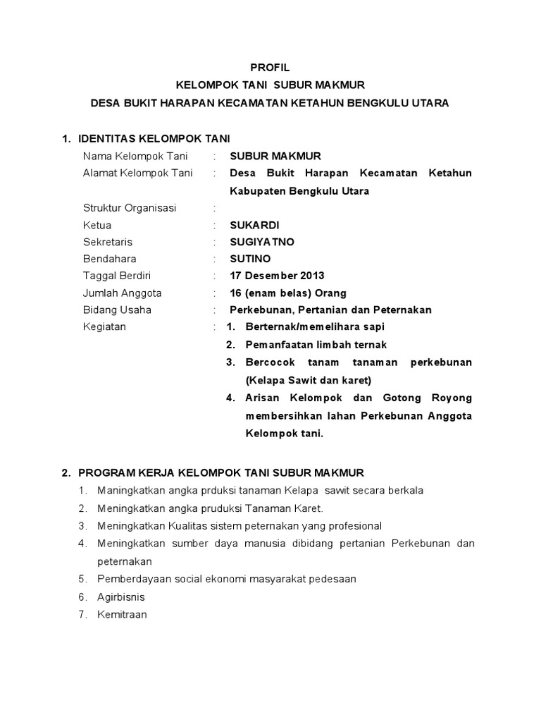 Profil Subur Makmur | PDF | Kesehatan Holistik | Teknologi & Rekayasa
