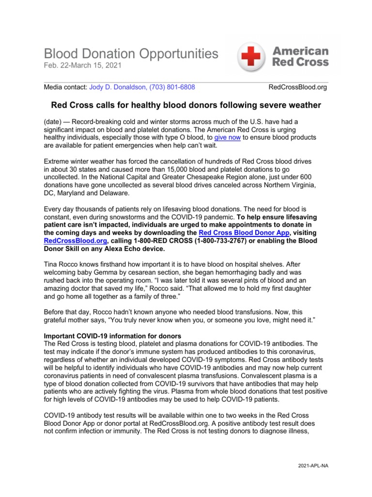 Red Cross Blood Drives | PDF | American Red Cross | Clinical Pathology