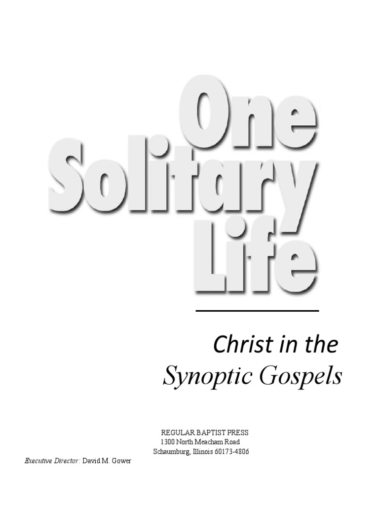 Jesus in The Synoptic Gospels | PDF | Gospel Of Mark | Gospel Of Matthew