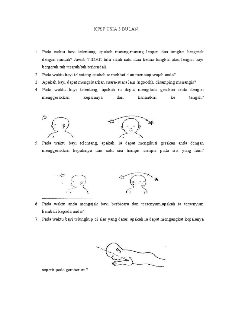 KPSP Usia 3 Bulan | PDF