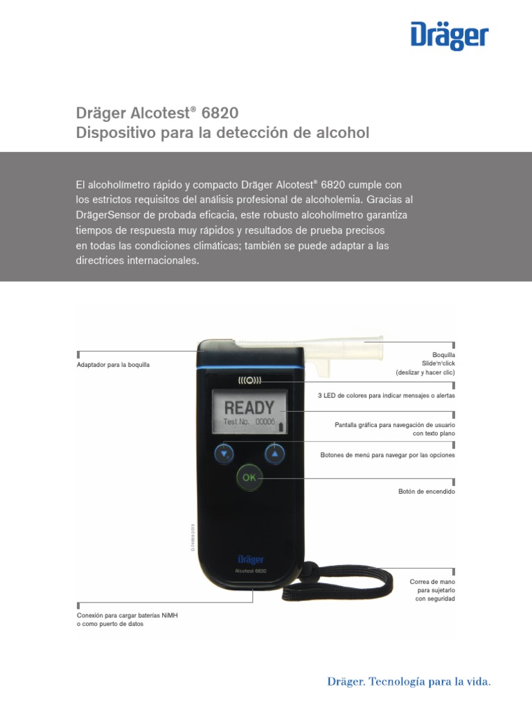 FICHA TECNICA DRAGER-alcotest-6820-pi-9094096-es-es | PDF | Diodo ...