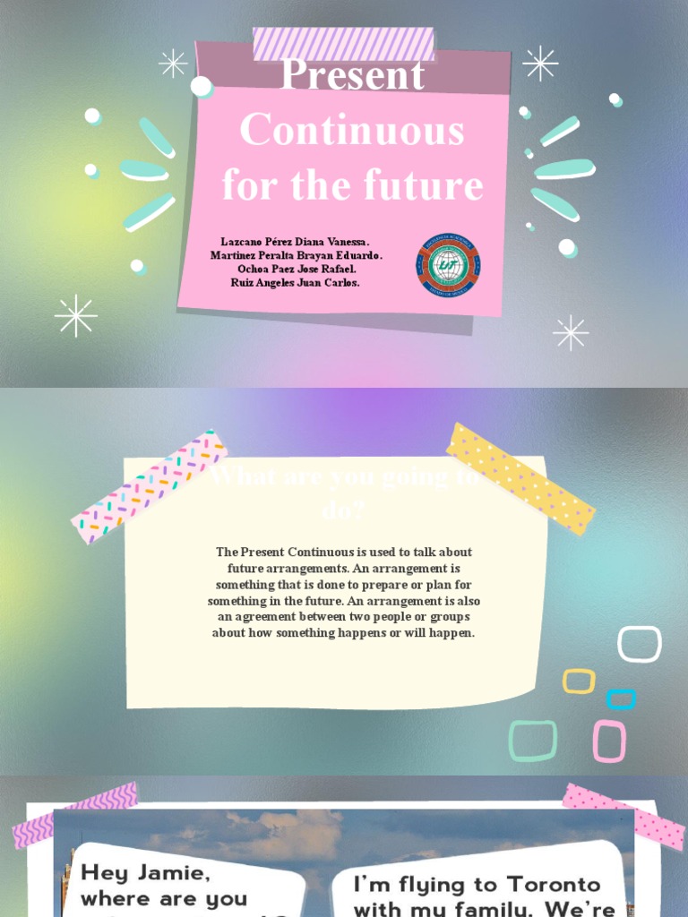 Present Progressive or Continuous For The Future | PDF | Question | Verb