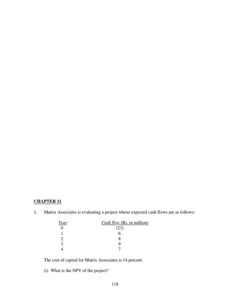 11 Additional Solved Problems 10 | PDF | Net Present Value | Internal ...
