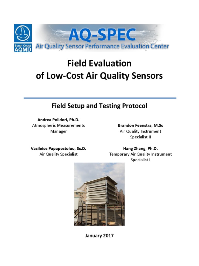 Sensors Field Testing Protocol | PDF | Air Pollution | Correlation And ...