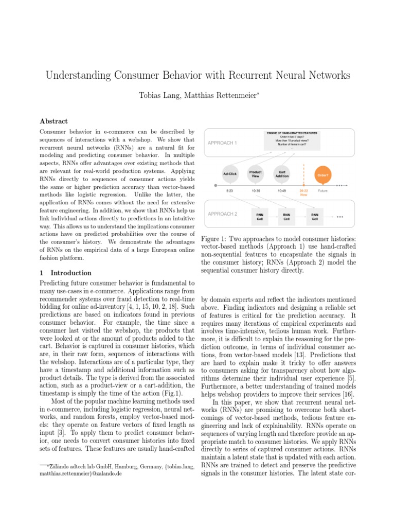 Understanding Consumer Behavior With Recurrent Neural Networks | PDF | Artificial Neural Network ...