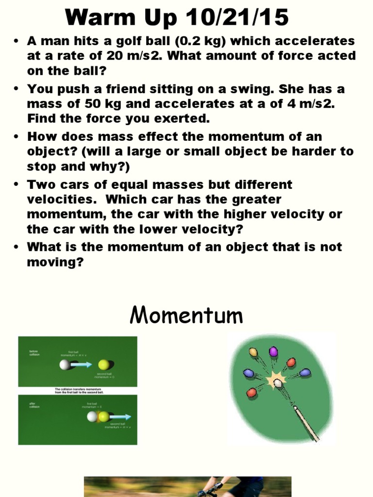 Momentum Egg Drop | PDF | Momentum | Velocity