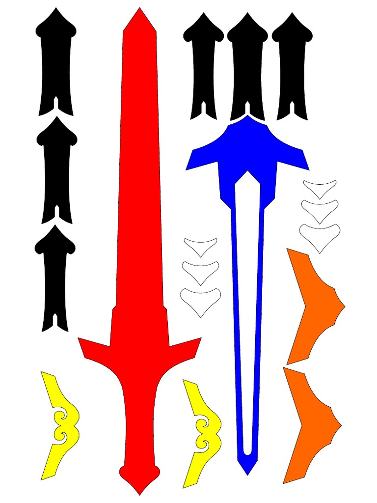 Pola Pedang Dari Kardus | PDF