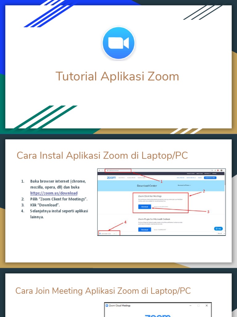 Tutorial Aplikasi Zoom | PDF