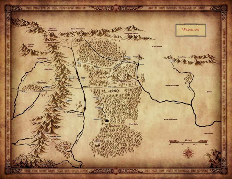 Wilderland Adventurer's Map | PDF | Middle Earth Races | Fictional ...