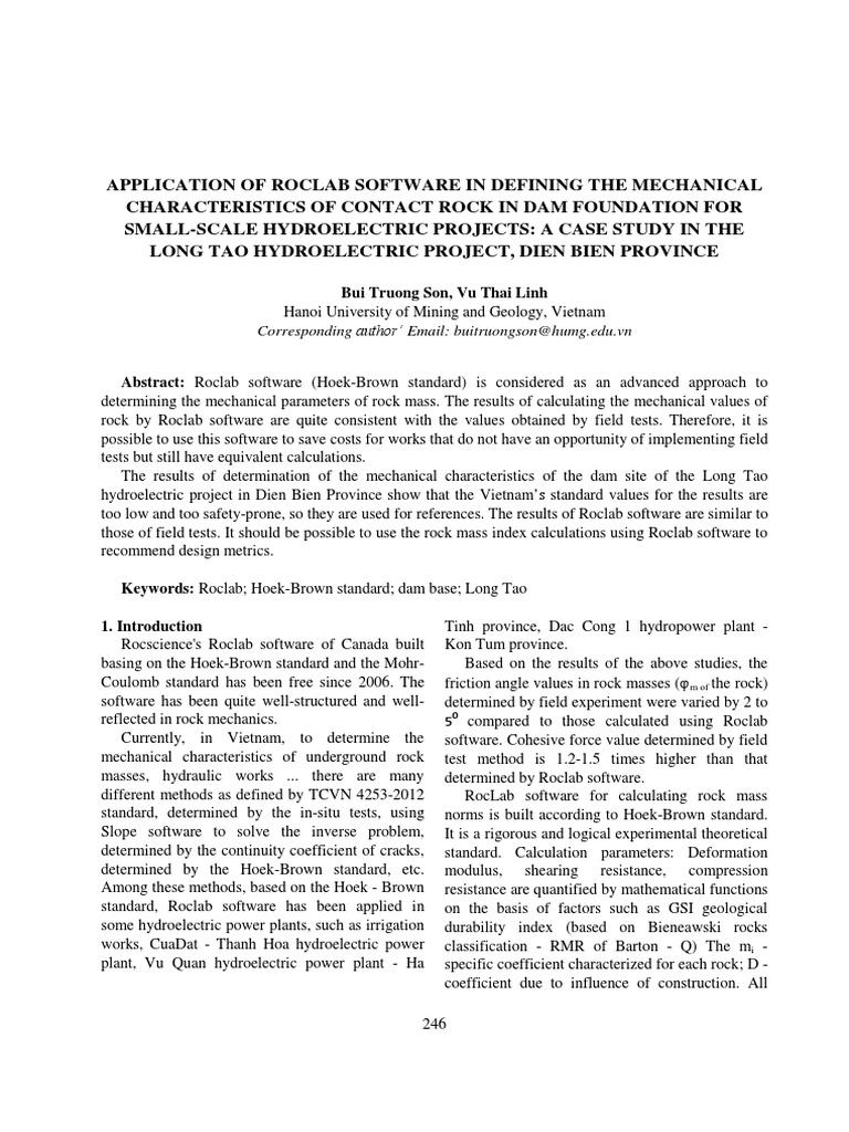 Application of Roclab Software in Defining The Mechanical Characteristics | PDF | Strength Of ...