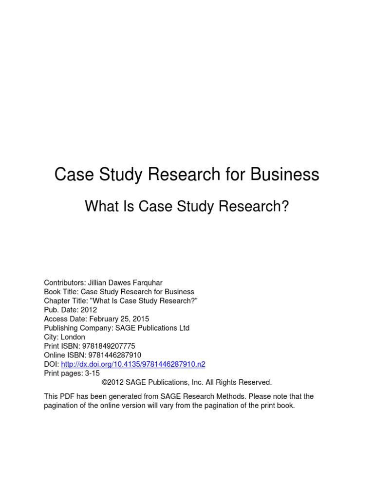 What Is Case Study Research | PDF | Case Study | Experiment