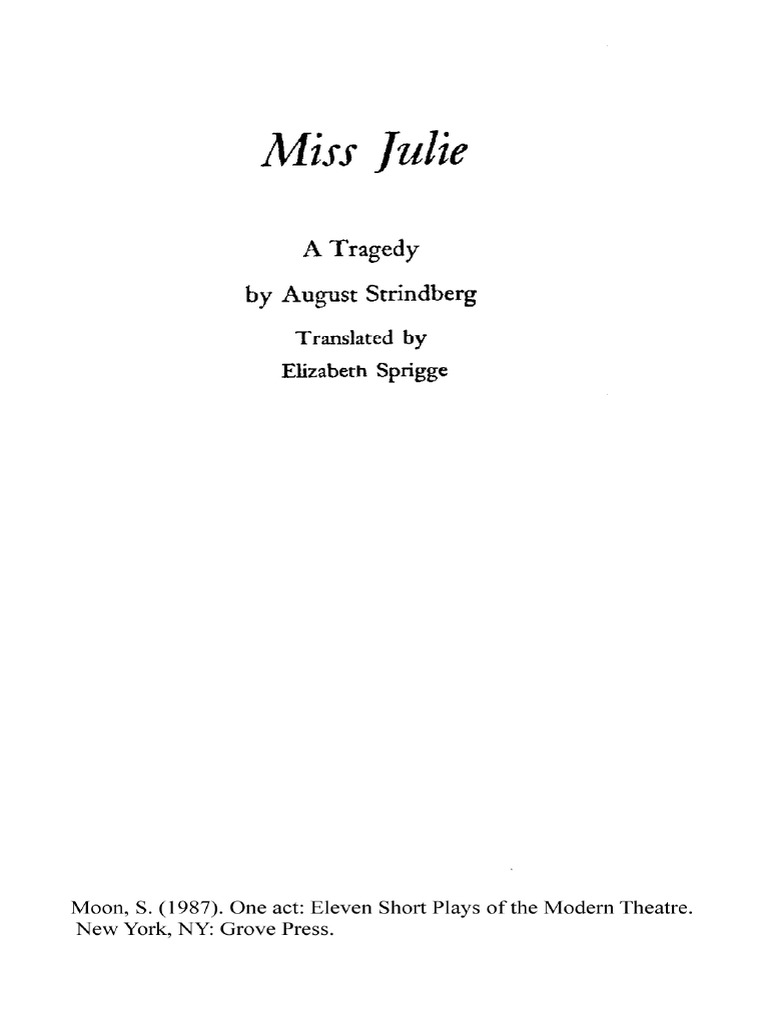 Miss Julie | PDF