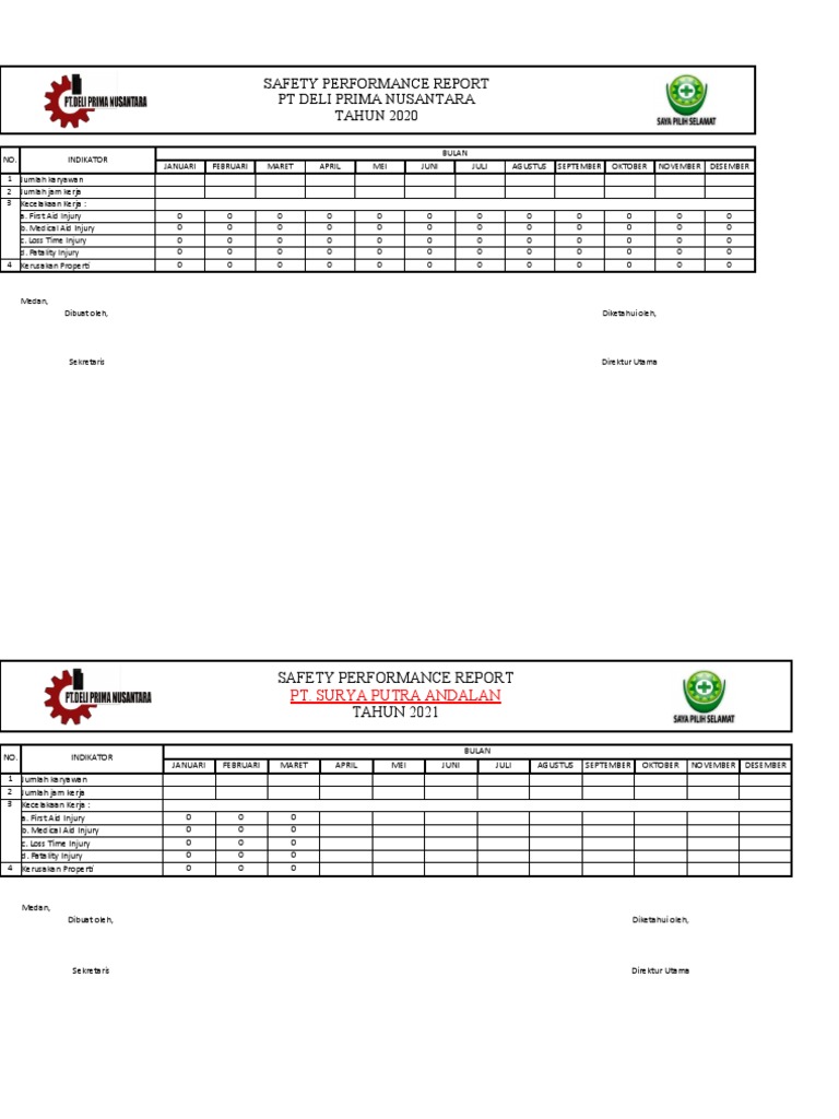 Safety Performance Report | PDF