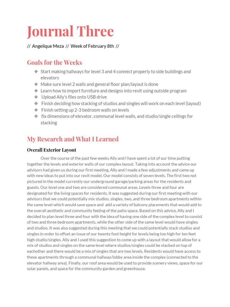 Journal Three 1 | PDF