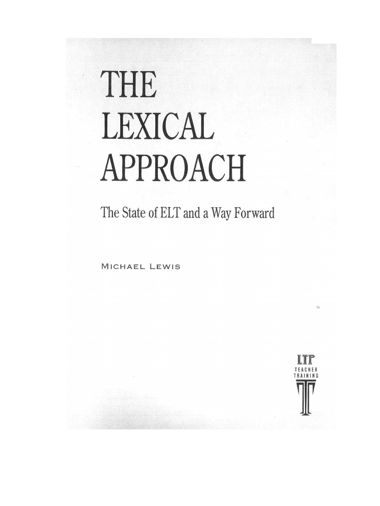 The Lexical Approach - Lewis | PDF