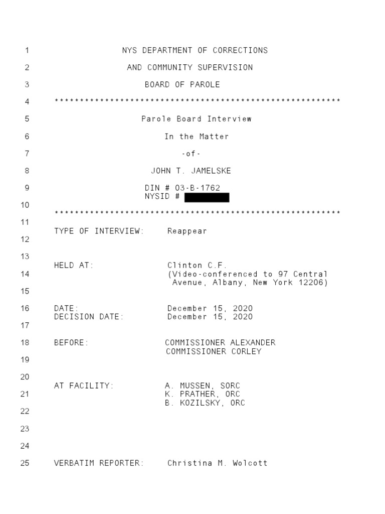 Jamelske, John 03B1762 Redacted | PDF | Rape | Crime & Violence