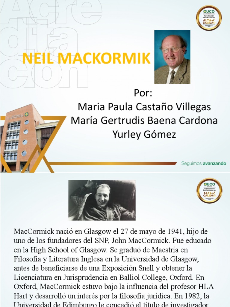 Neil MacCormick y la Argumentación Jurídica | PDF | Juez | Racionalidad
