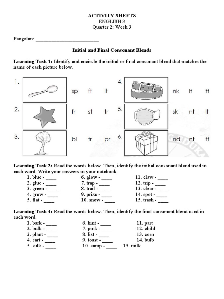 ENGLISH 3 Activity Sheet Q2 W3 | PDF