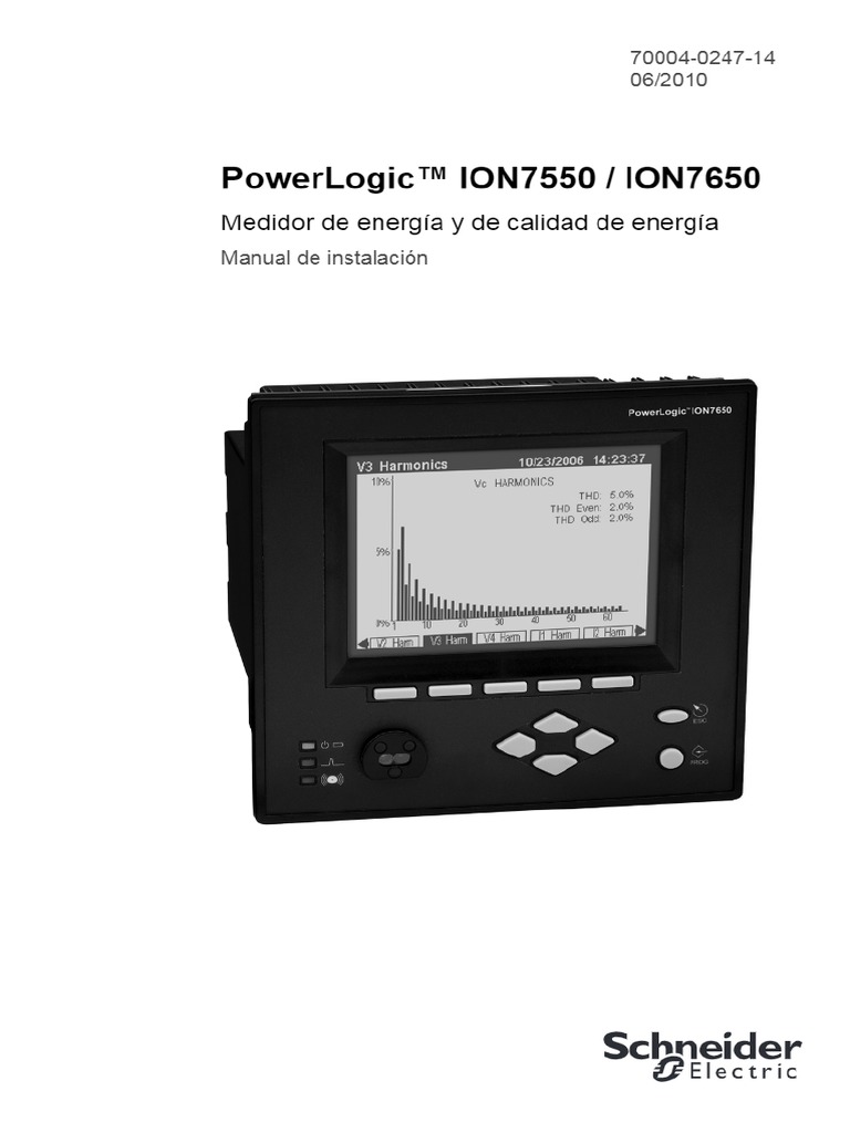 Guía de Instalación de PowerLogic ION7550 - ION7650 - Manualzz | PDF