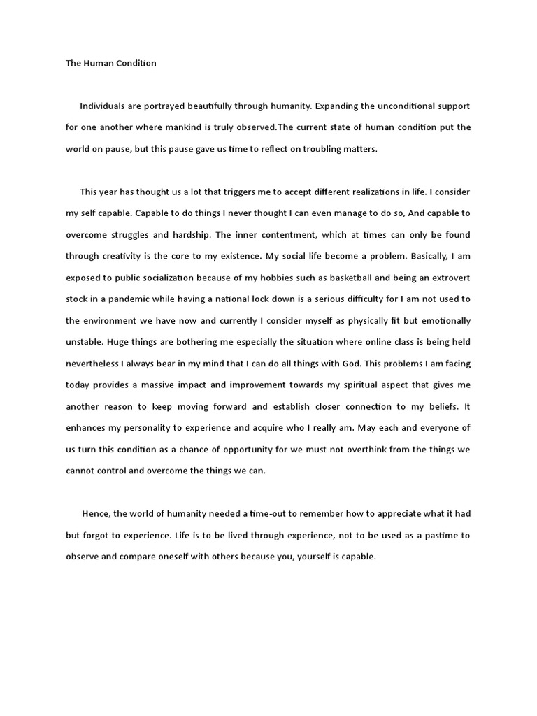 Embracing the Human Condition | PDF