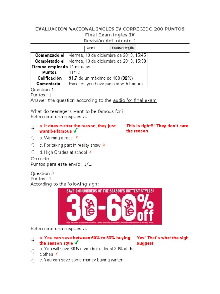 English IV Exam Review | PDF