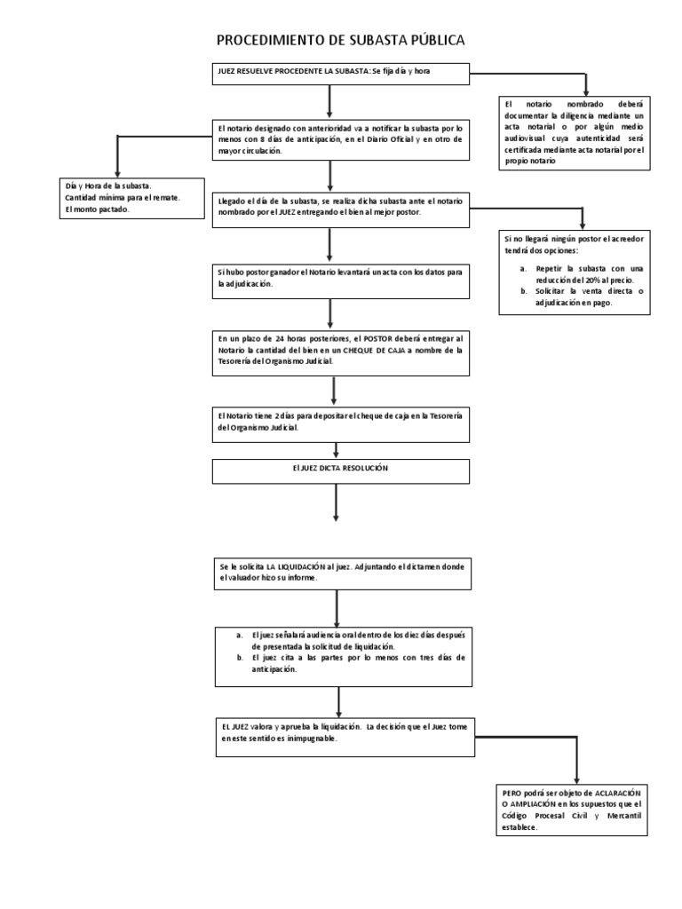 PROCEDIMIENTO DE SUBASTA PÚBLICA | PDF | Subasta | Justicia