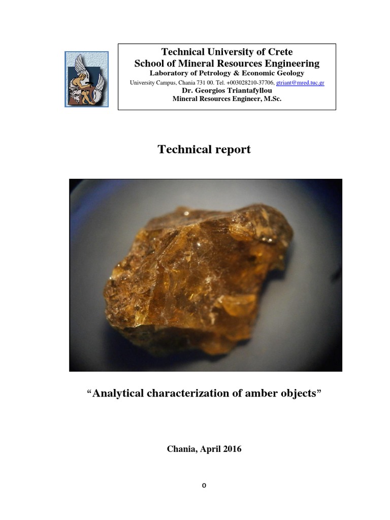 Amber Report | PDF | Amber | Infrared Spectroscopy