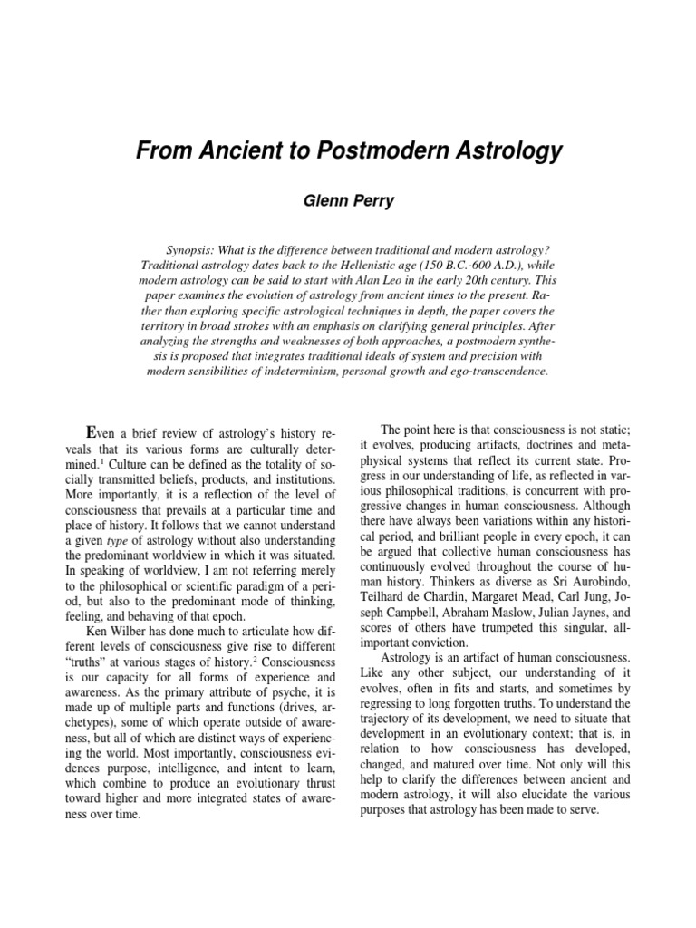 From Ancient To Postmodern Astrology | PDF | Astrology | Planets In ...