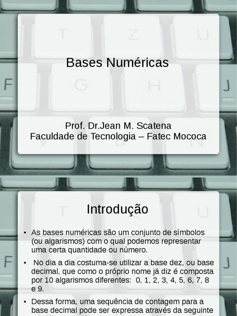 Aula - Bases Numéricas | PDF | Números | Eletrônicos digitais