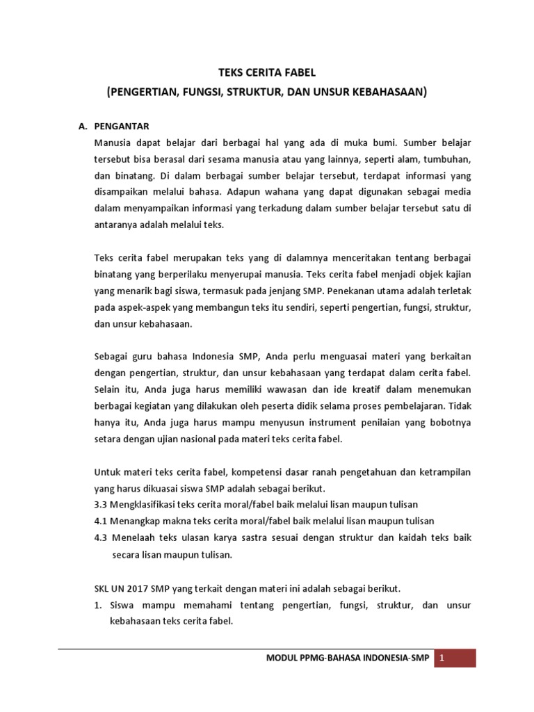Teks Cerita Fabel (Pengertian, Fungsi, Struktur, Dan Unsur Kebahasaan ... Teks Cerita Fabel (Pengertian, Fungsi, Struktur, Dan Unsur Kebahasaan ...