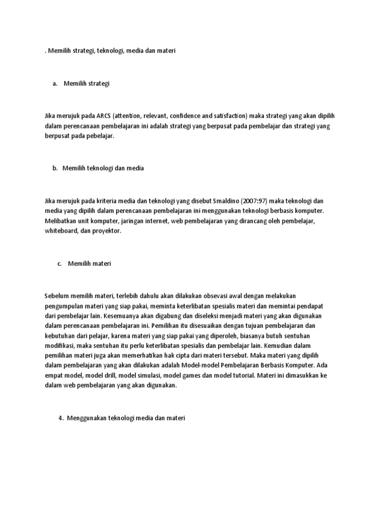 Model Assure Dalam Desain Pembelajaran | PDF