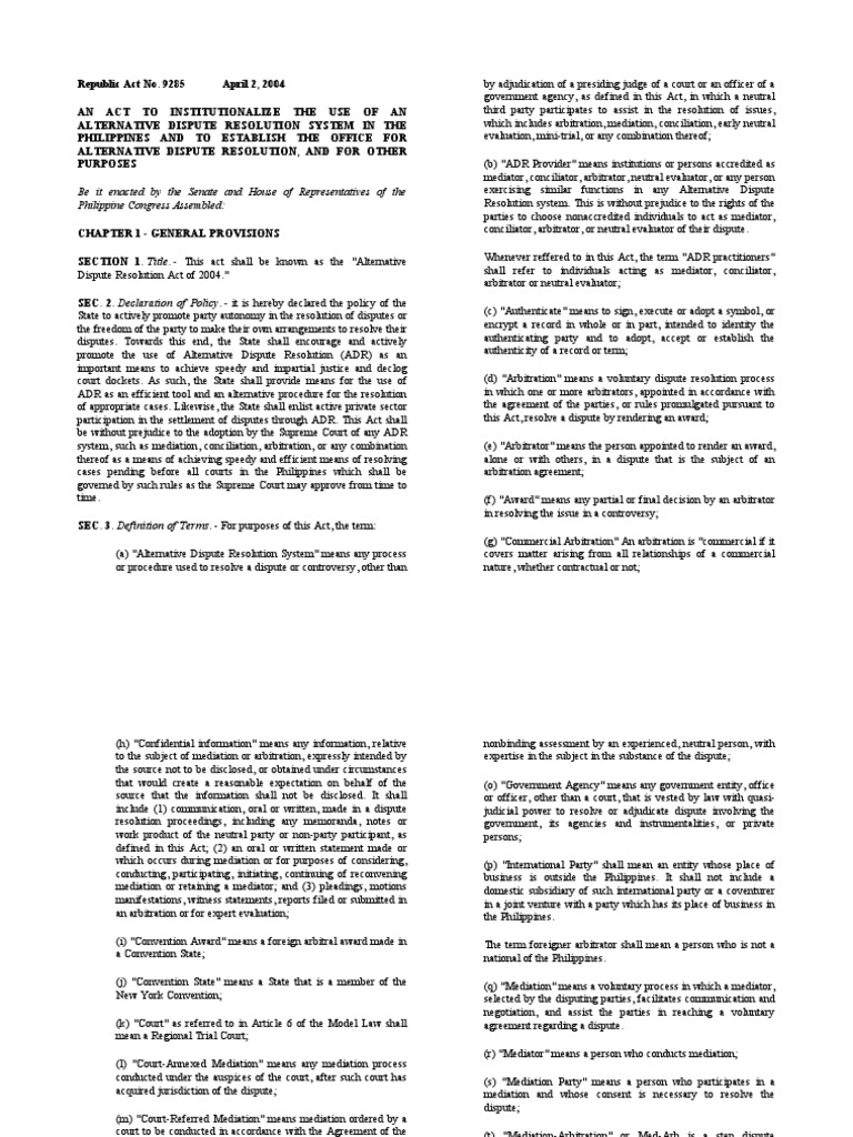 Adr Quiz Coverage DKGS | PDF | Mediation | Alternative Dispute Resolution