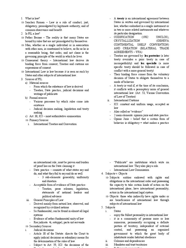 Itpl Preliminary Review Material DKGS | PDF | International Law | Treaty