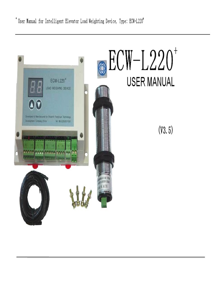 Load Device Ecw-L220User Manual | PDF | Power Inverter | Elevator