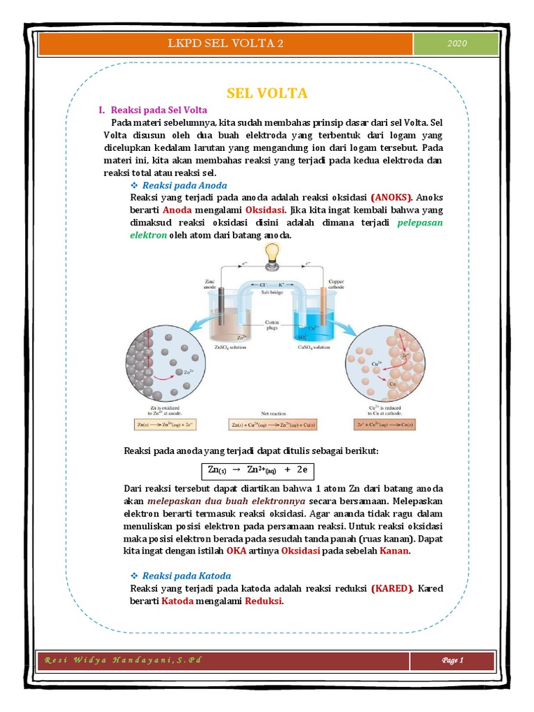 LKPD Sel Volta II | PDF