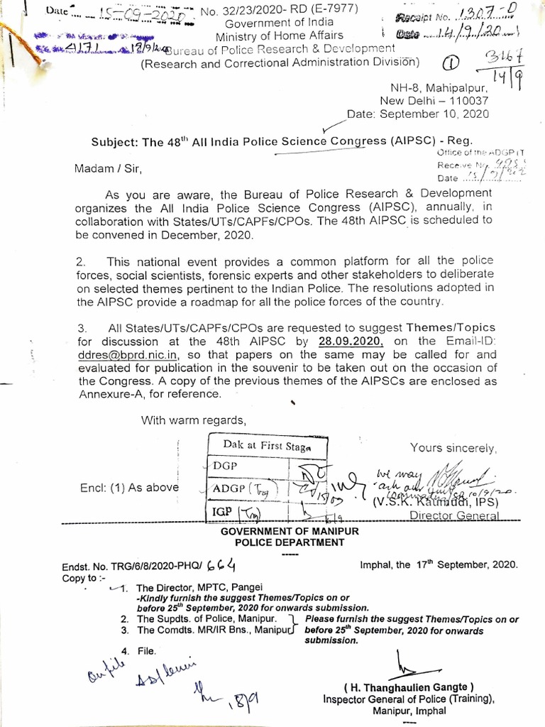 48th AIPSC 2020 - Reg | PDF | Emergency Services | Legal Action