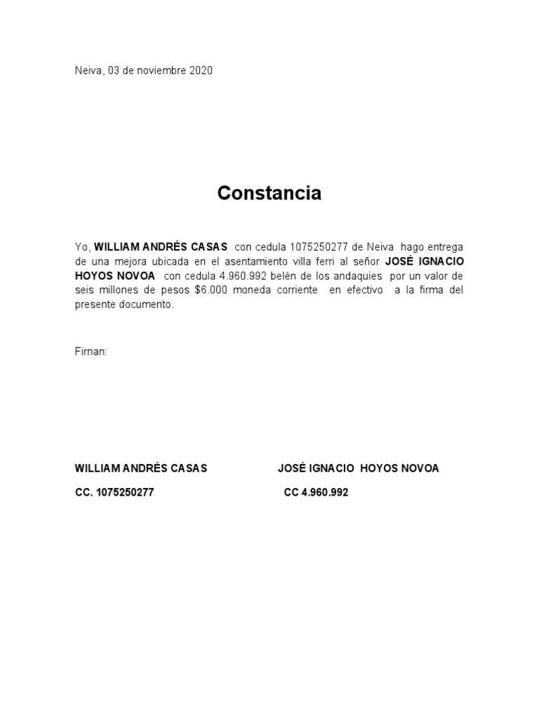 Contancia | PDF | Hogar, jardinería y bricolaje