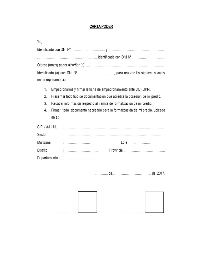 Carta Poder | PDF