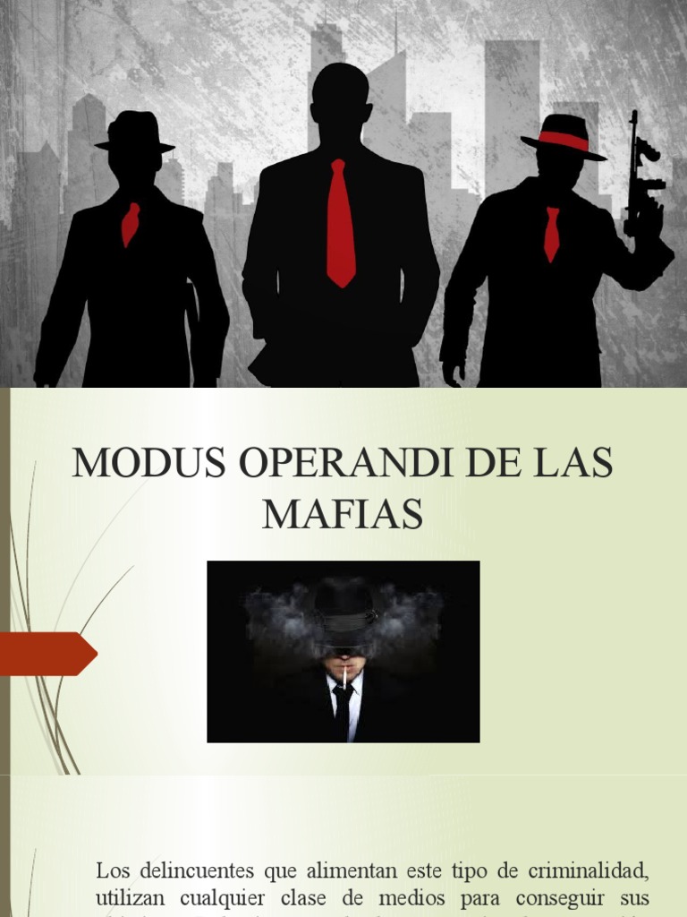 Modus Operandi de Las Mafias | PDF | Crimen organizado | Lavado de dinero