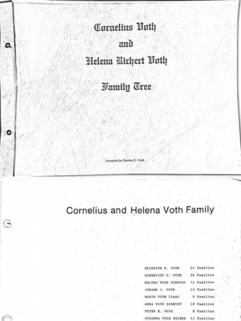 Voth Family Tree | PDF | History