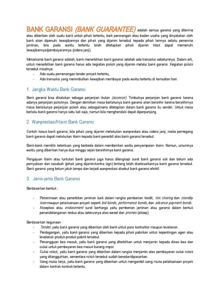 Bank Guarantee | PDF