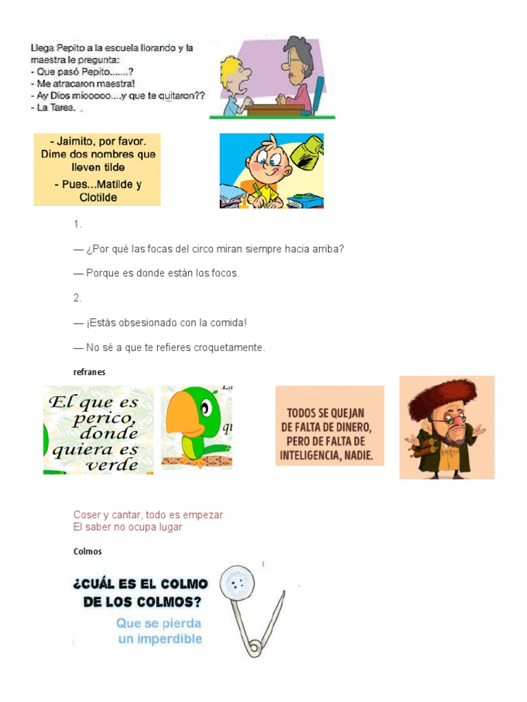 Chistes Refranes | PDF
