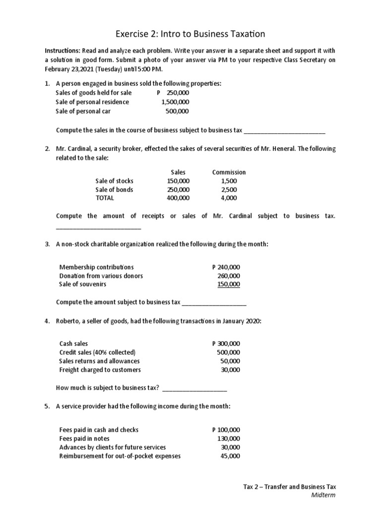 Chapter 3-Intro To Bus. Tax | PDF | Value Added Tax | Corporate Tax
