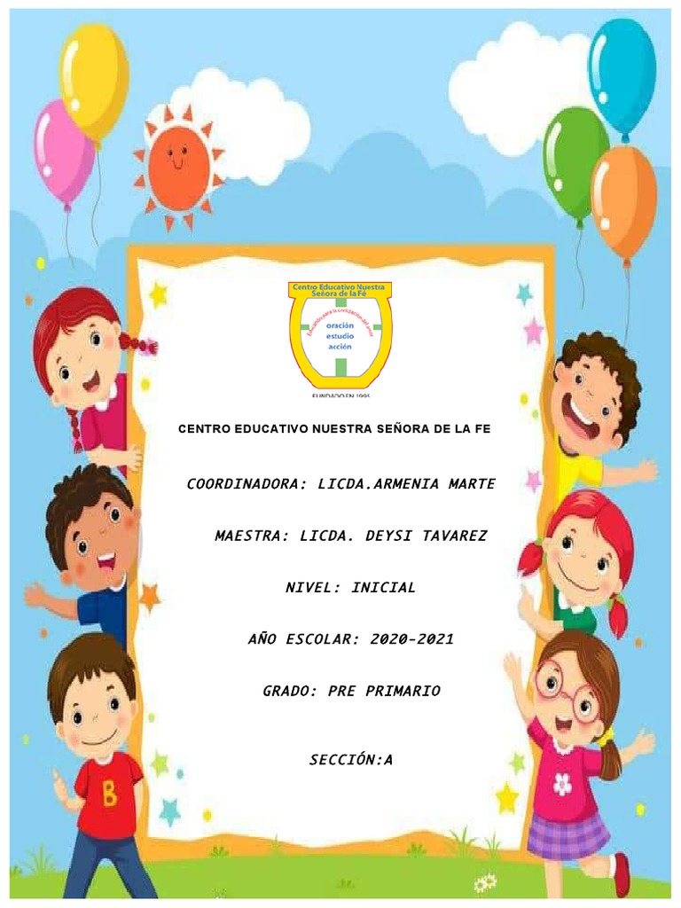 (CENSFE) Actividades para Pre Primario A, Maestra - Licda. Deysi ...