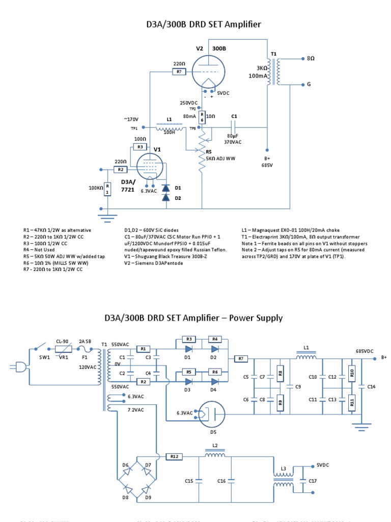 D3A/300B DRD SET Amplifier | PDF | Electronic Circuits | Electronics