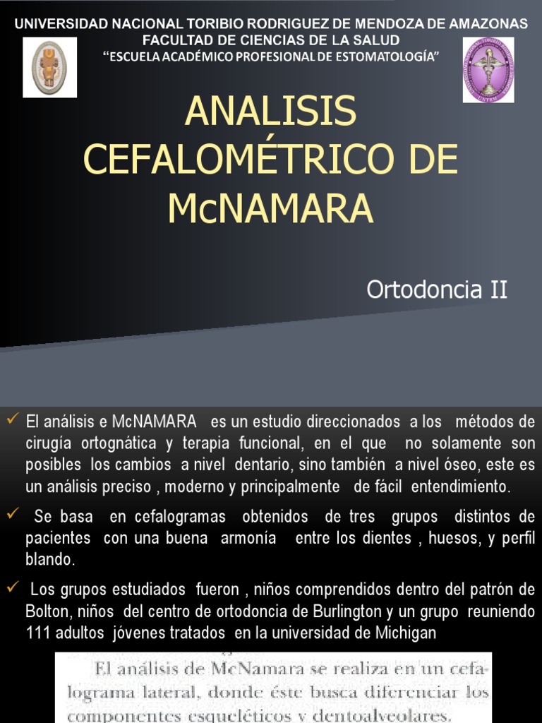 Analisis de Mcnamara | PDF | Ortodoncia | Longitud