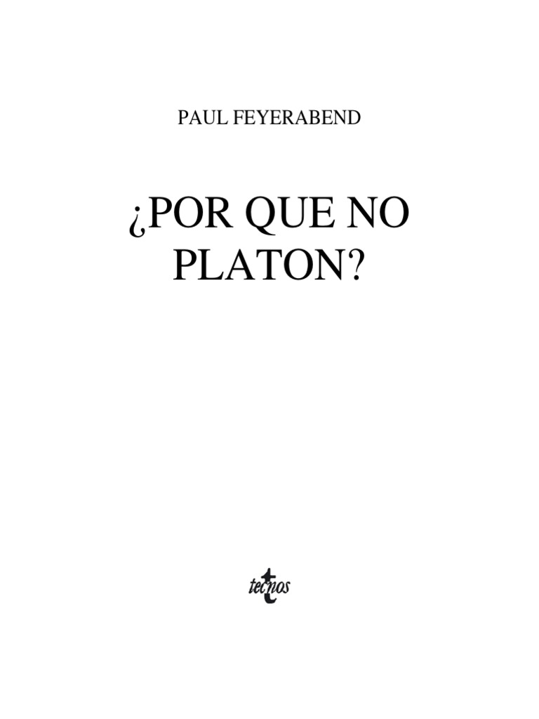 Por Que No Platon¿ | PDF | Teoría | Anarquismo