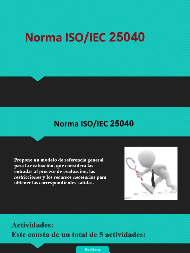 Norma ISO-IEC 25040 | PDF | Software | Evaluación