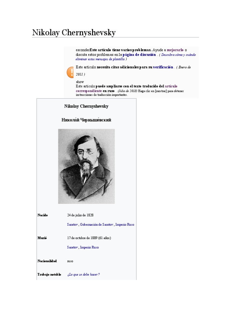 Nikolay Chernyshevsky | PDF | Rusia | Política mundial